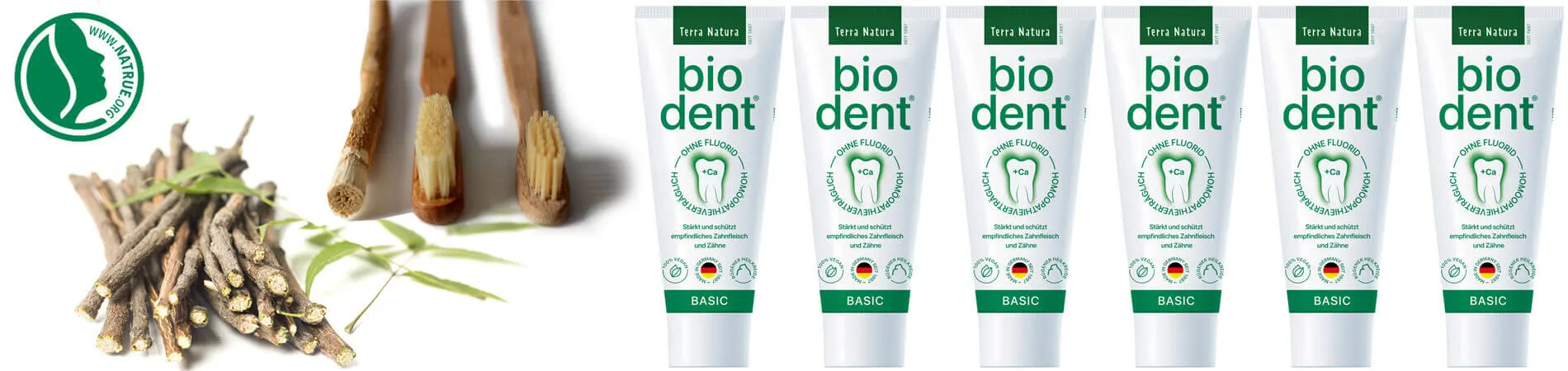 Biodent Basics Toothpaste Fluoride-Free | Terra Natura | 6x75ml - You